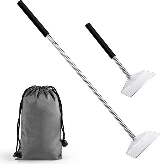Uitschuifbare BBQ Ash Tool - Rvs Houtskool Rake - Tuingereedschap Grill ...
