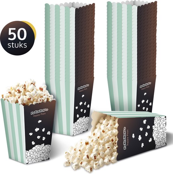 JAP Appliances Happy Pops Box - 50 Popcorn bakjes - Stevige popcorn ...