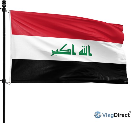 VlagDirect - Irakese vlag - Irak vlag - 90 x 150 cm. | bol