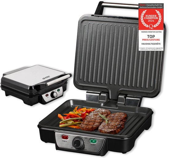 TZS First Austria Contactgrill - 1800 W - Tosti-apparaat - 180 °C grill ...