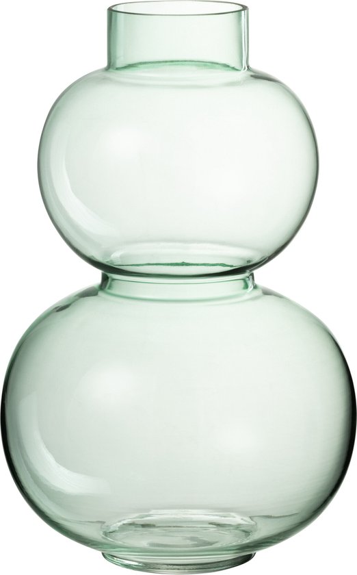 J-line - Vaas Bol Glas Groen Small - 19x19x28.5cm | bol