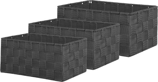 Opbergmand Set van 3 decoratieve opbergdozen - rotanlook opbergdozen | bol