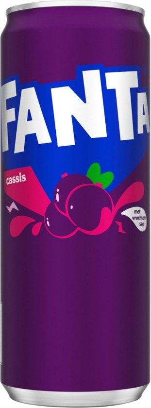 Frisdrank Fanta Cassis blikje 0.33l - 24 stuks | bol