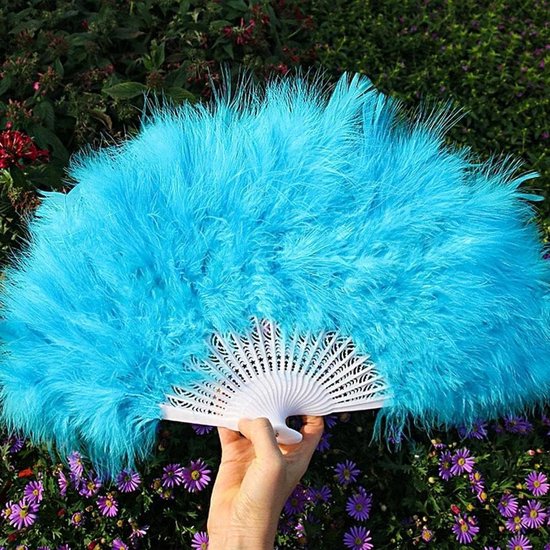 Handheld Feather Fan Fluffy Decorative-Unique Girl Fan Gift-25 All-Down ...