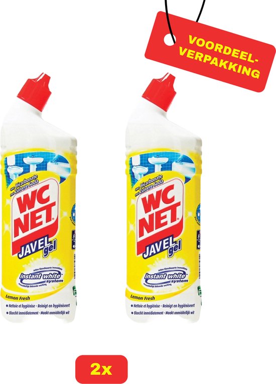 2X WC Net Javal Gel Instant White - 2 X 750ml - Mountain Fresh - Toiletreiniger -... | bol