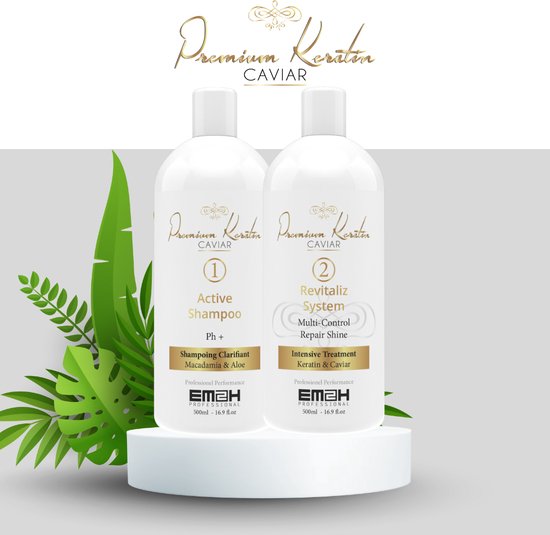 Premium Keratin Caviar - Braziliaanse keratinebehandeling kit 2 x 500 ...