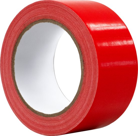 DULA Duct tape - Rood - 50 mm x 25m - 1 Rol Ducktape - Reparatie tape | bol