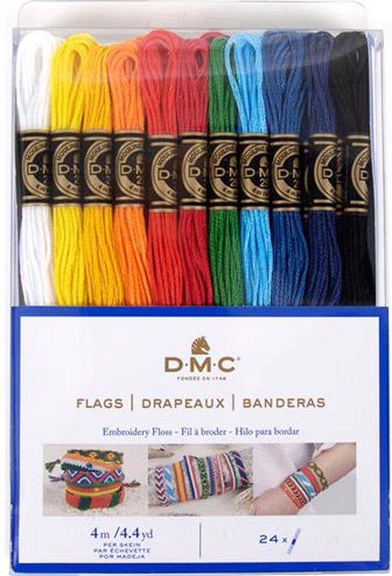DMC MOULINÉ PACK FLAGS/BANDERAS - 24 STRENGEN (4mtr per streng) | bol