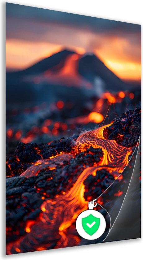 Lava poster - Natuur posters - Poster Vulkaan - Muurdecoratie ...