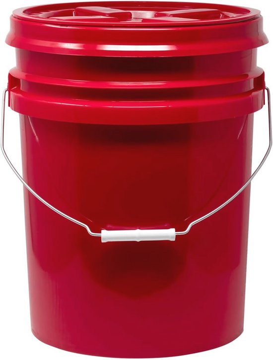 Rode emmer set 19 l met gamma seal-deksel en GritGuard zeef | bol