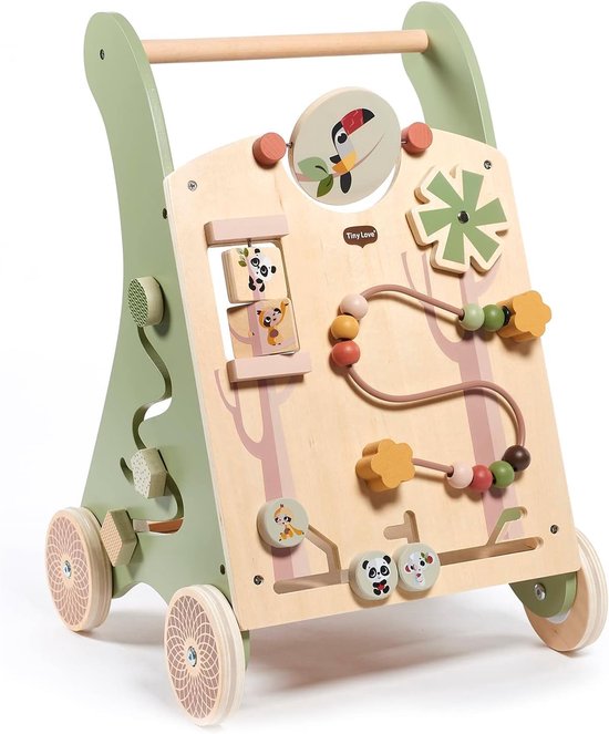 Educatieve Houten Loopwagen voor Kinderen - 2-in-1 Activiteiten ...
