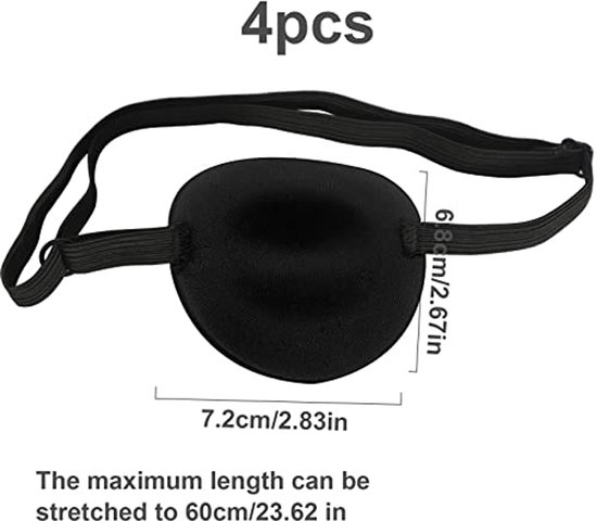 CAINCAY ooglapjes enkele ooglap, 4 stuks enkel oogmasker medische ...