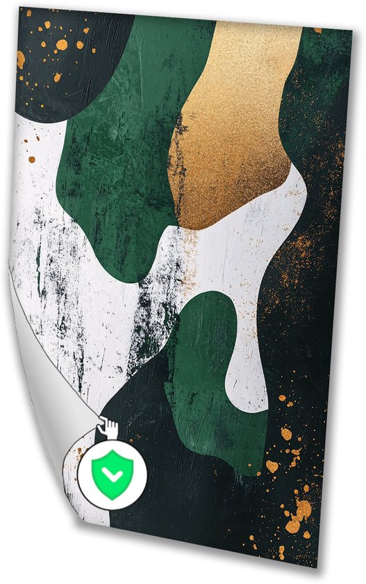 Abstract ontwerp met groene accenten - Abstract poster - Posters vormen ...