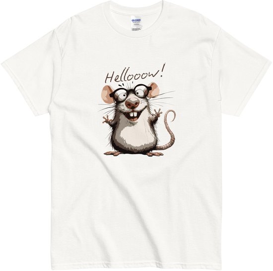 Grappig T Shirt met Cartoon Muis - Tekst en Print - Helloow! - Dames en ...