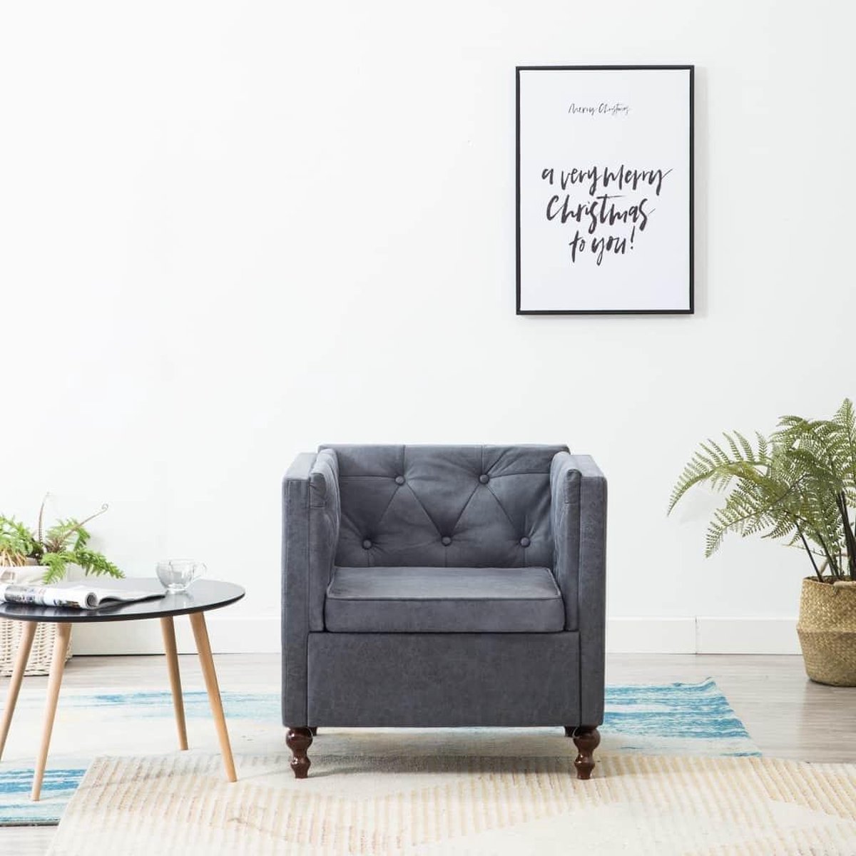 Fauteuil Kunstleer Grijs / Loungestoel / Lounge stoel / Relax stoel ...