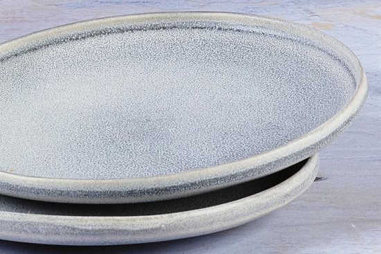 bord STONE Ø19cm - 6 stuks - Maan grijs | bol