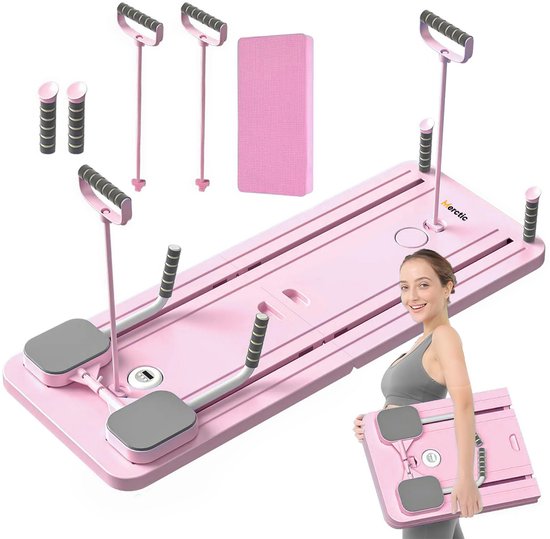 Merctic® Pilates Reformer Roze - Pilates Board - Buikspier Oefenbord ...