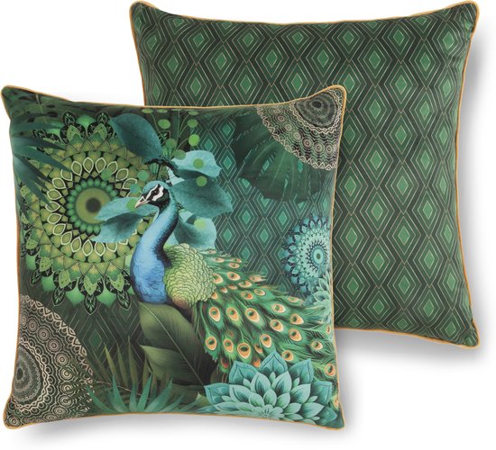 Trendy velvet sierkussen Berend - 48 x 48 - voelt extra zacht en fijn ...