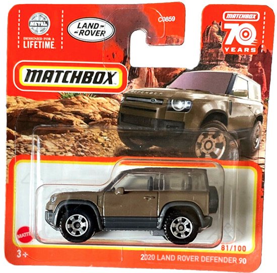 MATCHBOX 2020 LAND ROVER DEFENDER 90 81-100 METALIC BROWN (1:64) | bol