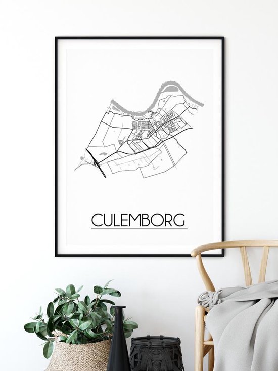 DesignClaud Culemborg Map poster A4 poster (21x29.7cm) | bol.com