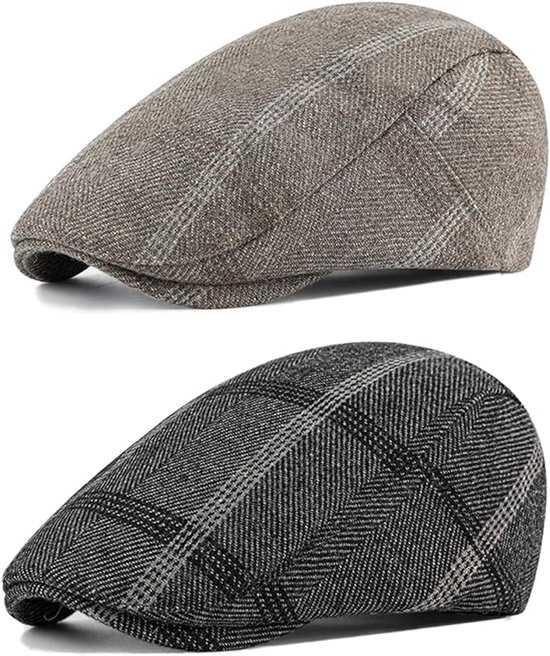 Retadou - 2 stuks petten voor heren, platte pet, katoen, verstelbaar ...