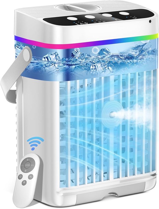 BlXc® Mobiele Luchtkoeler - Ventilatoren - Zonder Afvoerslang -Wit | bol