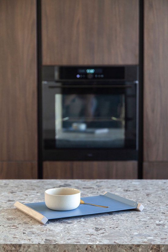 Angled Tray S blauw | aluminium design dienblad en organizer | bol