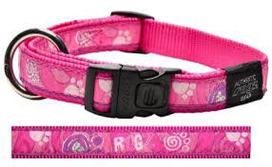 Rogz for dogs armed response halsband pink rogz bone 43 - 73 cm | bol