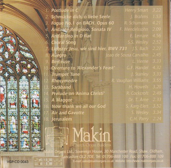 Dr. Simon Lindley plays the Makin organ in the Cathedral Church of St ...