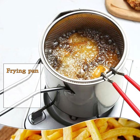 Friteuse - Kleine Frituur Pan - 1.3l - Frietpan - Mini - Kleine ...