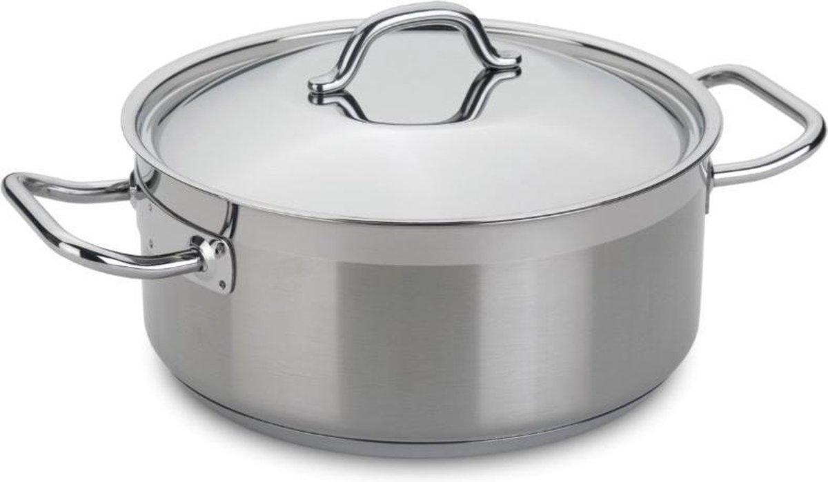 Kookpan laag, RVS, 28 cm - Silampos | bol