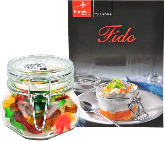 Pot met draaidop Original Fido 0,5L incl. Bormioli receptenboekje | bol