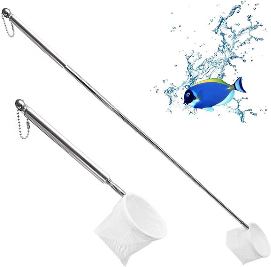 Verstelbaar Aquariumschepnet - RVS Visnet met Telescoopsteel voor ...