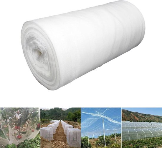 Insectenwerend net - groentennet voor planten - 1 meter - wit - stof | bol