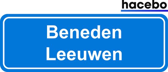 Hacebo - Plaatsnaam Sticker - 29x10 CM - Beneden Leeuwen sticker ...