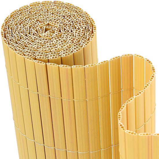 Brise-vue 80x300 cm, clôture brise-vue, brise-vent, balcon, PVC, bambou ...