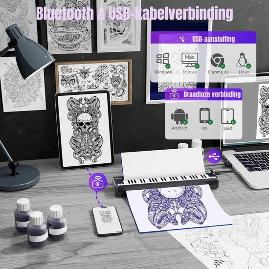 DD® Tattoo Stencil Printer - Thermische Printer - Tattoo Printer ...