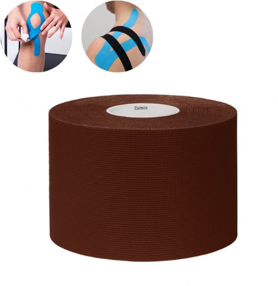 Caimco® Sporttape - Bruin - 1 Rol - Kinesiologie Tape - Waterbestendige ...