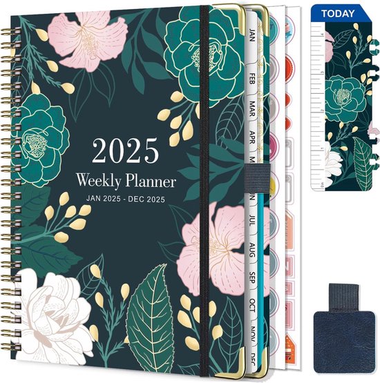 Weekkalender 2025 A5 Planner met Spiraalbinding en Stickers | bol