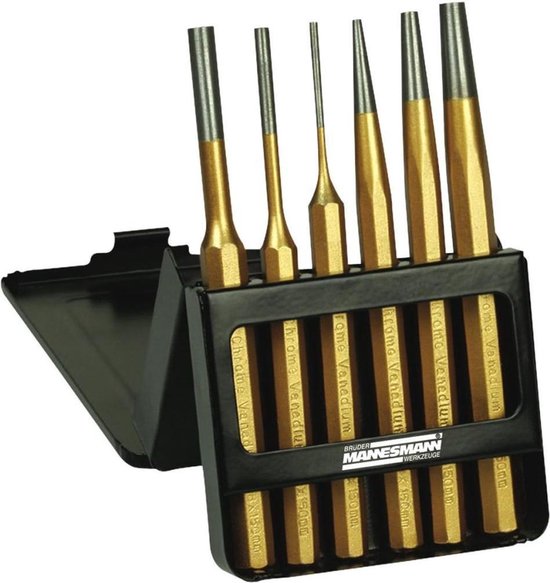 Brüder Mannesmann Doorslag- en pendrijverset staal 6-delig 65410 | bol.com