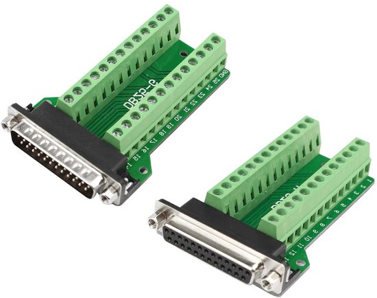 - DB25 D-SUB Mannelijke en Vrouwelijke poort Breakout Board Connector ...