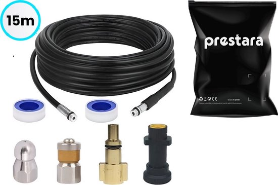 Prestara Rioolslang 15M – Geschikt voor Hogedrukreiniger Kärcher K2 t/m ...