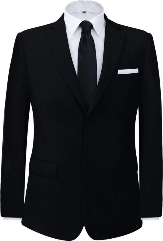 vidaXL Zakelijk pak met extra pantalon 2-delig zwart maat 48 | bol.com