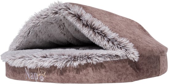 Cuddle Cave Super Soft 100x80xH20 cm Bruin eco leder | bol