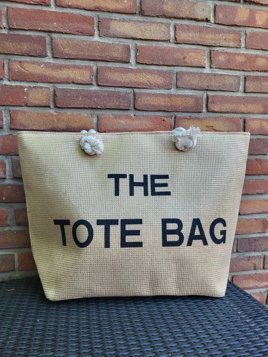 Strandtas Dames Groot – Shopper Tas – Zomertas met Goud Draad – Grote ...