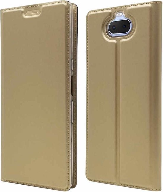 Hoesje Voor Sony Xperia 10 Bookcase Goud