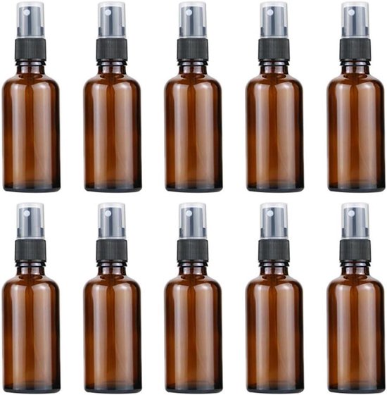 10 ml Amber Glazen Lege Spuitfles - Fijne Sprayer - Herbruikbaar en ...