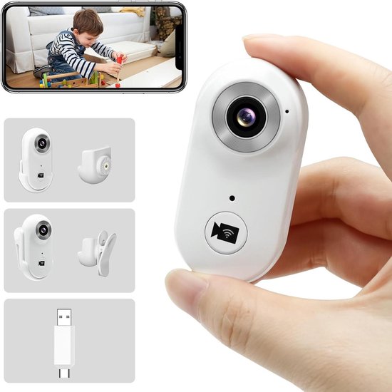 Mini-bewakingscamera HD 1080p wifi groothoek 140 graden met ...