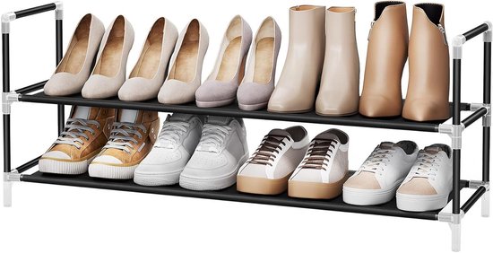 2-laags rek schoenenopslag voor gangkast slank en ruimtebesparend ...