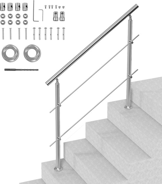 Leuningen van 47,2 Inch (L) voor Buitentrappen, Trapleuningset van ...